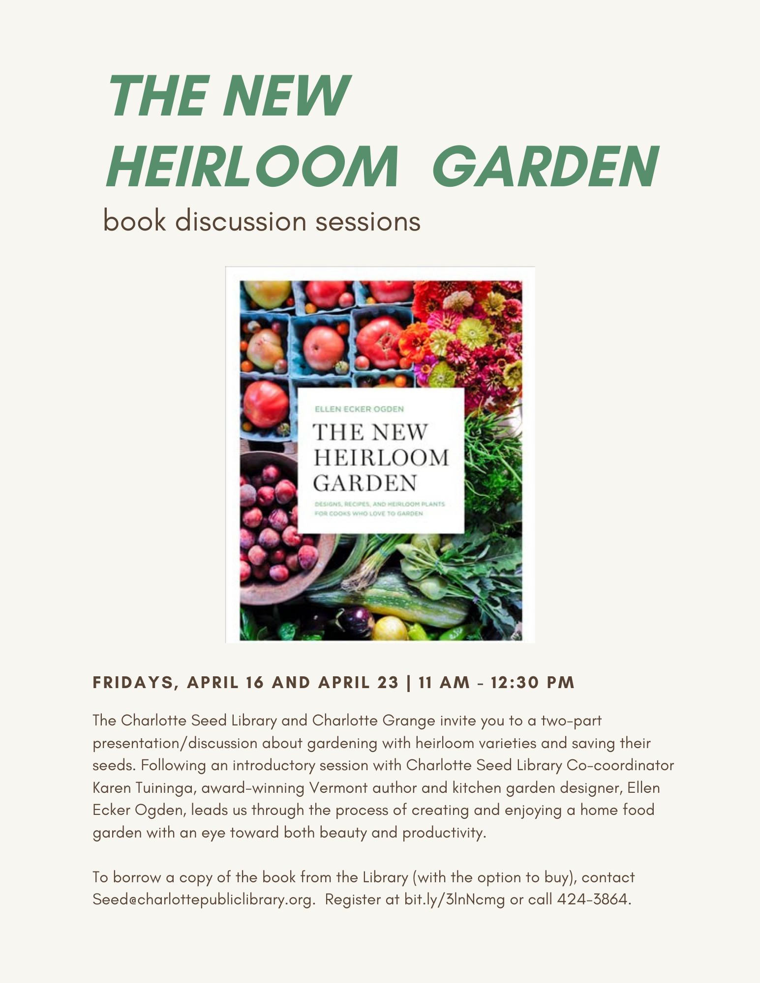 The New Heirloom Garden – Charlotte Seed Library